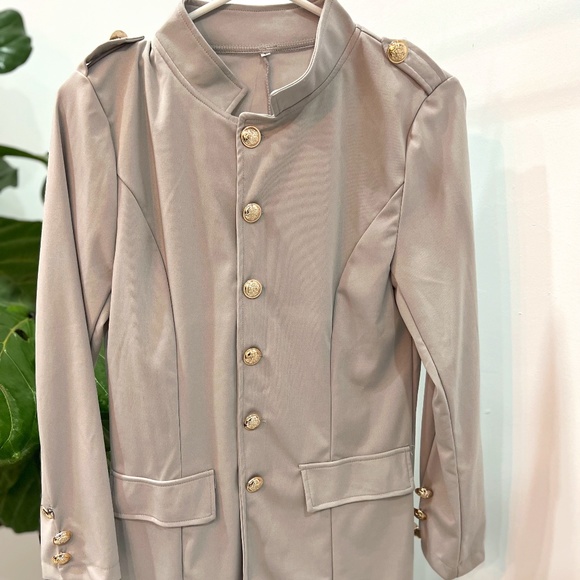 Jackets & Coats | Silver Militarystyle Blazer | Poshmark